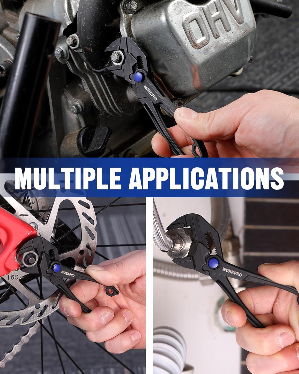 WORKPRO Mini Pliers Wrench, 4-Inch Smooth Jaw Pliers, High-Toughness ...